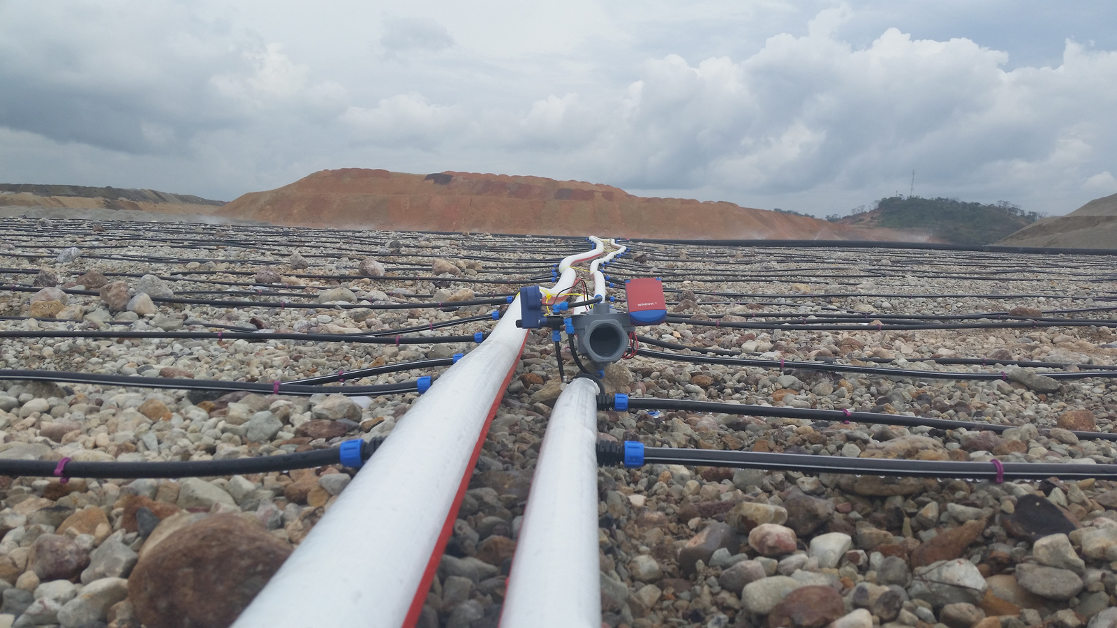 Drip Irrigation for Heap Leaching